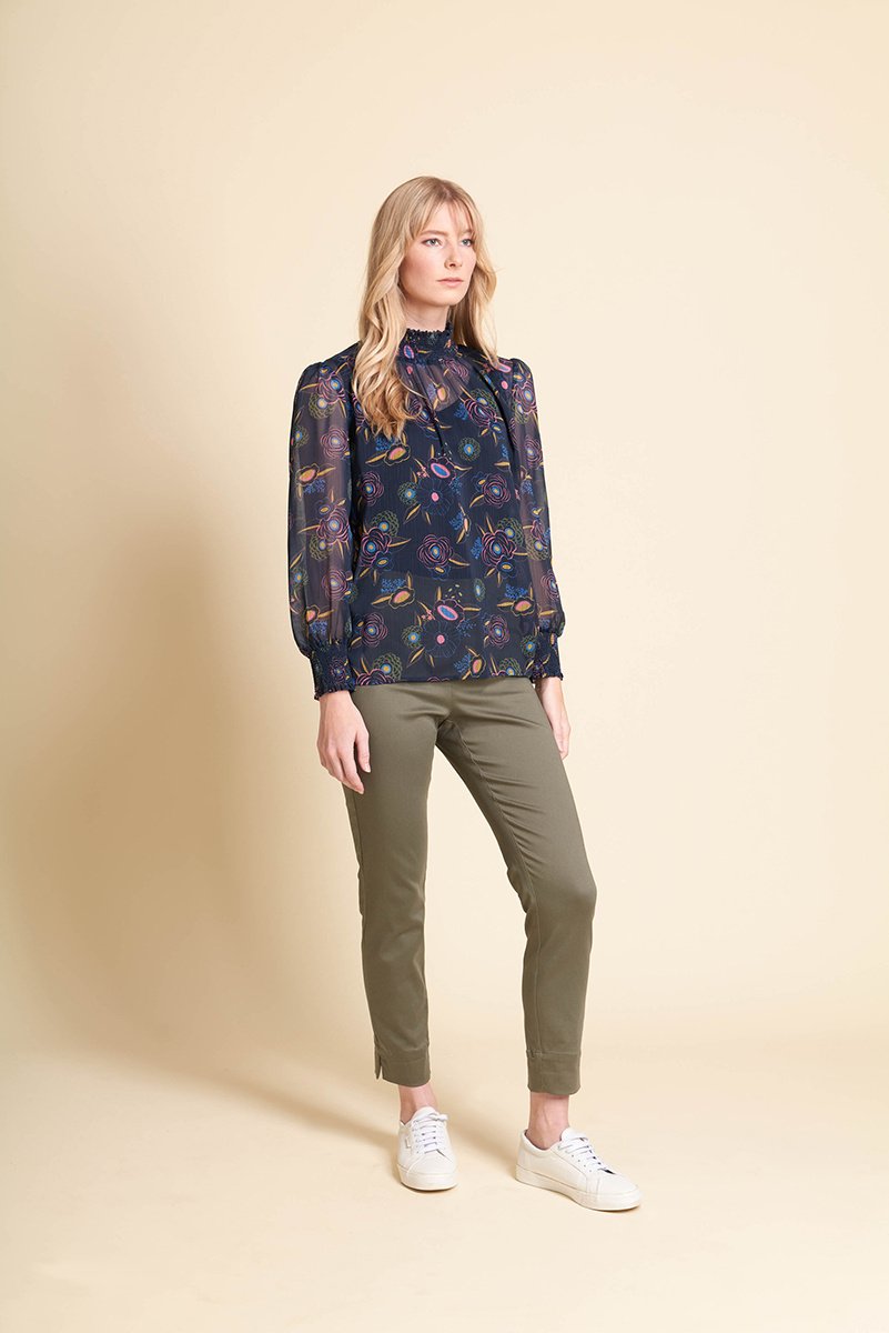 SMOCKED NECK & CUFF BLOUSE - Memo Clothing | Buy Memo Clothing Online ...