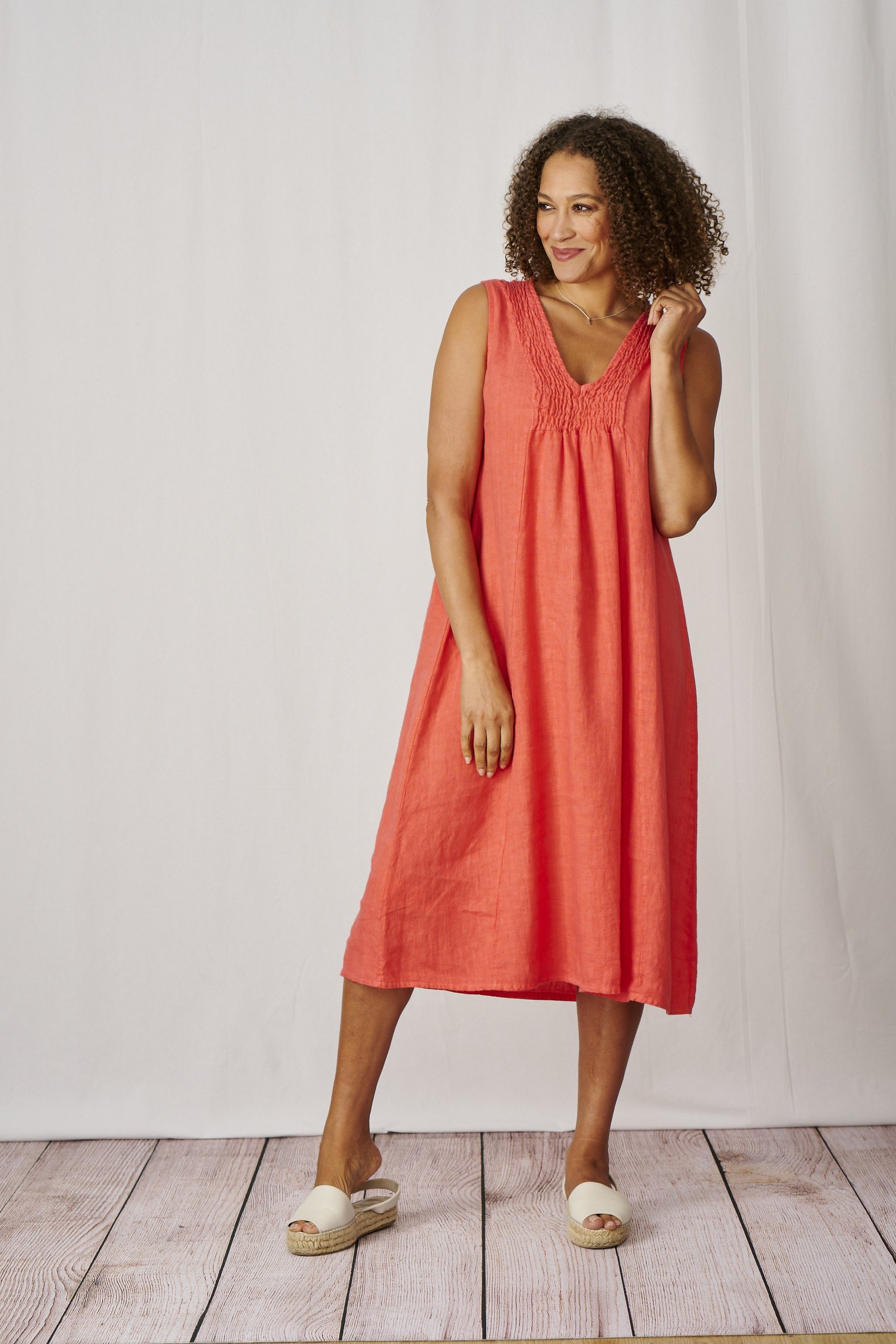 Ava Shirred Front V-Neck Dress - Women's Dresses for Every Occasion ...