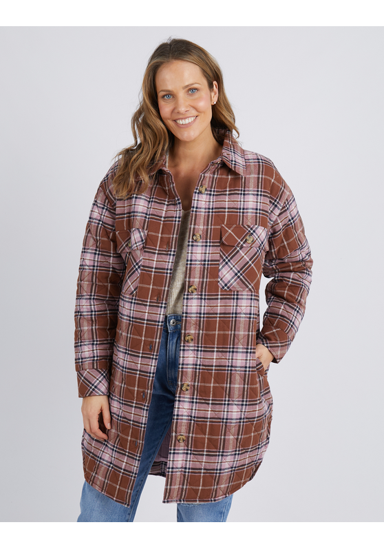 Aster Check Women's Shacket - Elm | Buy Elm Lifestyle Clothing Online ...