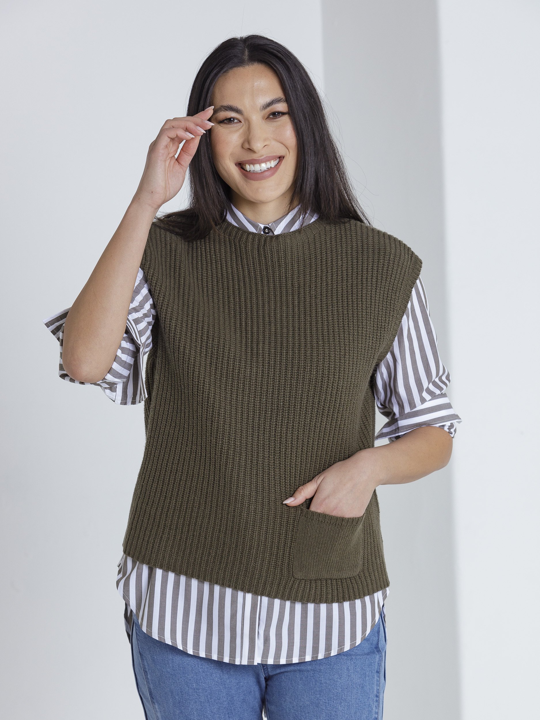 Chunky Rib Knit Women's Vest - Marco Polo | Buy Marco Polo Clothing ...