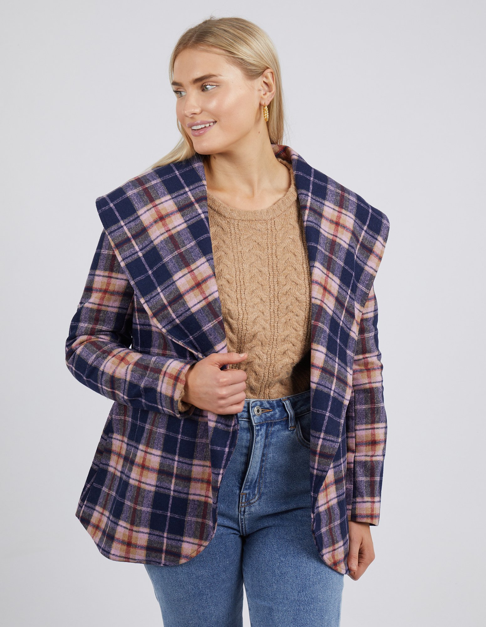 Reilly Check Women's Coat - Women's Coats, Jackets & Vests NZ ...