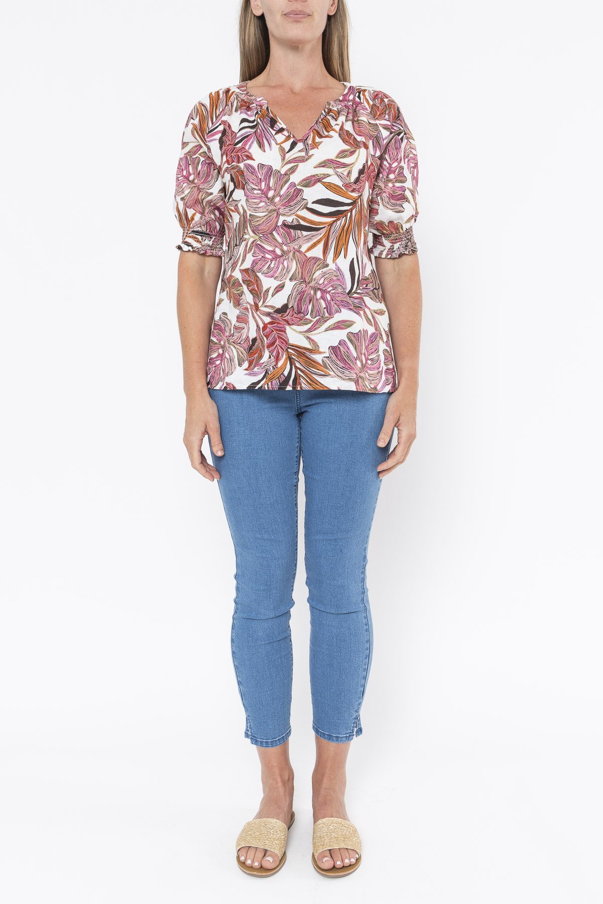 Pink Paradise Linen Top - Tops - Buy Women's Tops Online at Best Prices ...