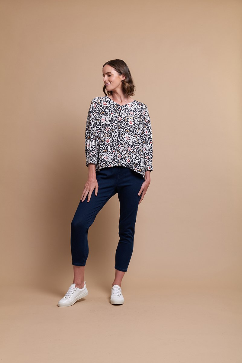 Gathered Hem Women's Top - Foil Merino Clothing | Buy Foil Merino ...