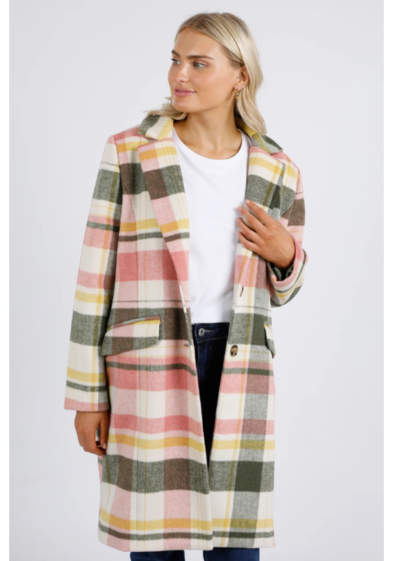 Blanche Check Women's Coat - Elm | Buy Elm Lifestyle Clothing Online ...