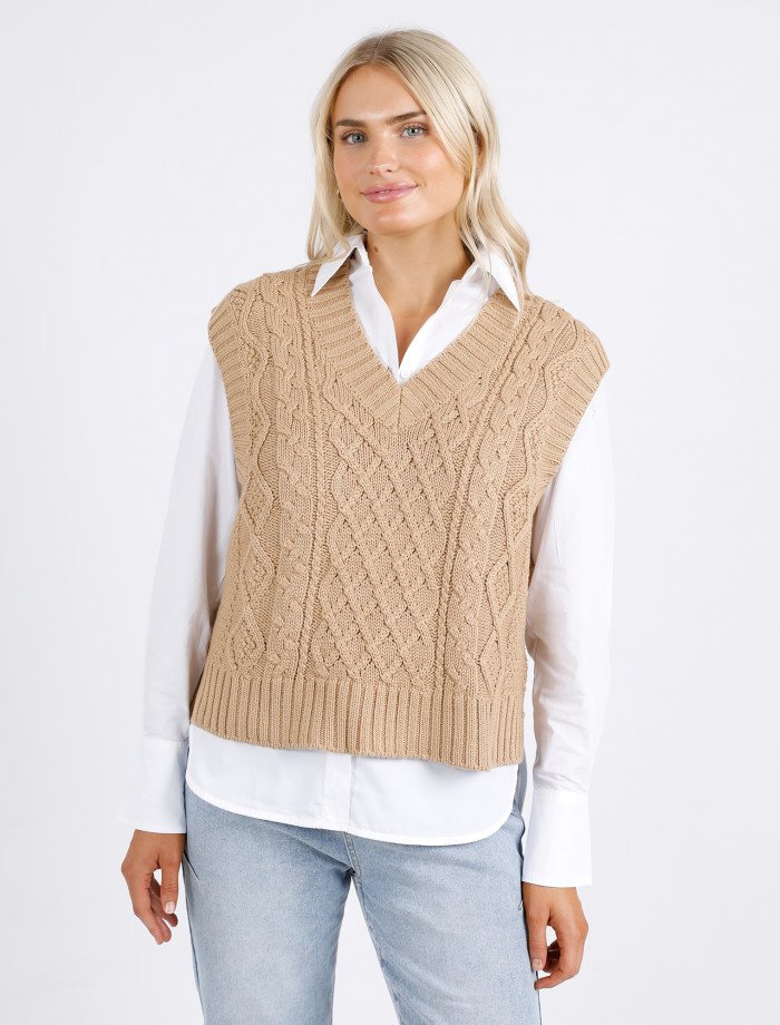 Eva Women's Knitted Vest - Foxwood | Buy Foxwood Clothing Online ...