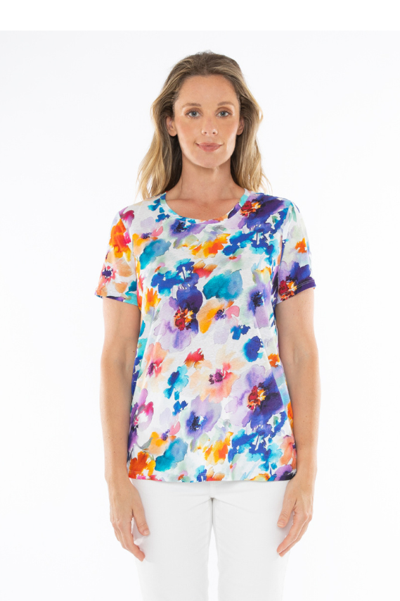 Santorini Bloom Women's Linen Top - Jump Clothing | Buy Jump Clothing ...